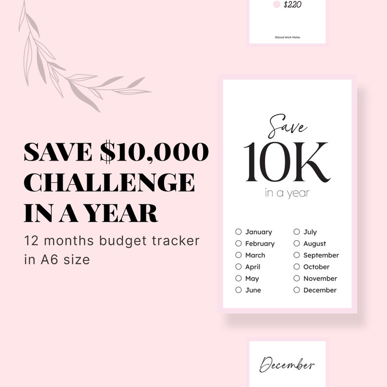 10k Printable Savings Challenge Bundle, Save 10000 a Year, 10k Savings ...