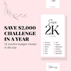 2k Printable Savings Challenge Bundle, Save 2000 a Year, 2k Savings ...