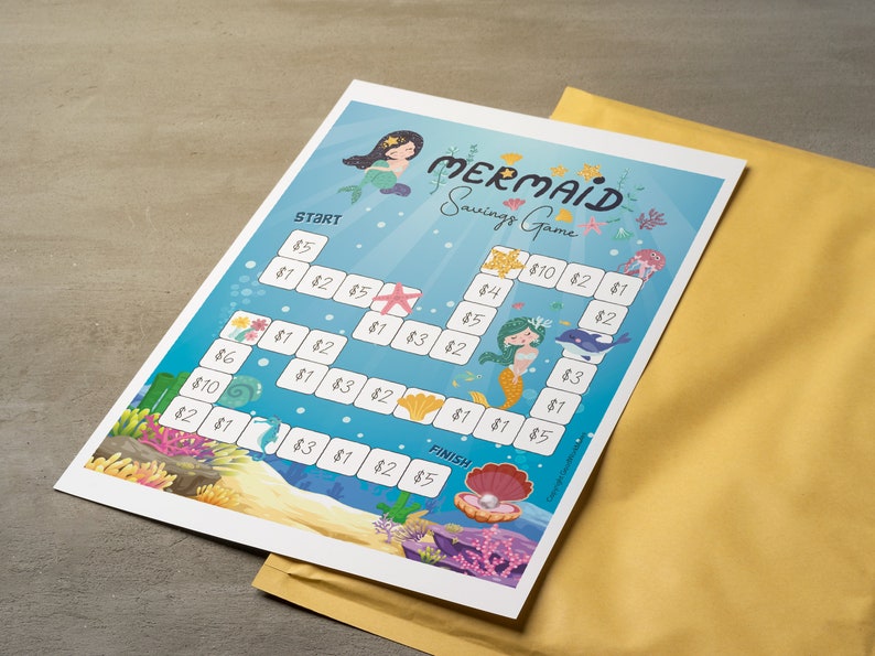 Mermaid Savings Challenge, 26 Week Saving Challenges, 52 Week Savings ...