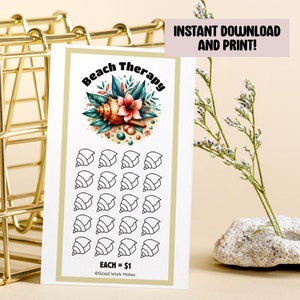 A6 Summer Beach Vibes Mini Savings Challenge, Money Savings Challenge ...