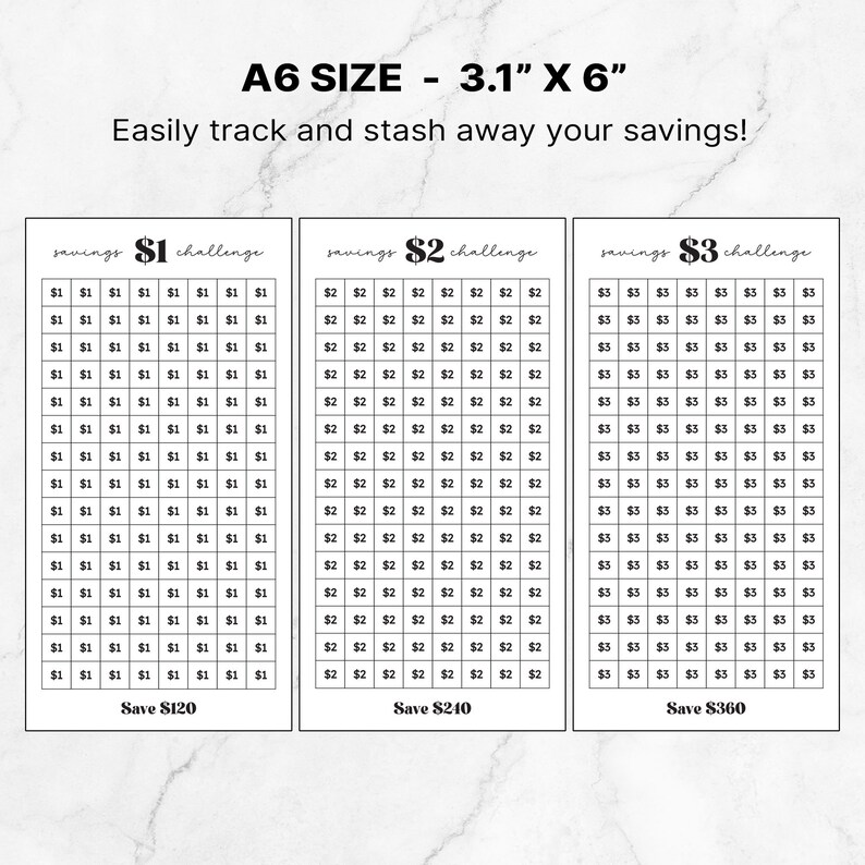 A6 Printable Savings Challenge Bundle, Money Savings Challenge 100, A6 ...