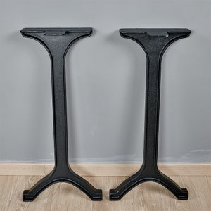 Heavy Duty Metal Y Table Legs (set of 2): Mid-century Modern Cast Iron ...