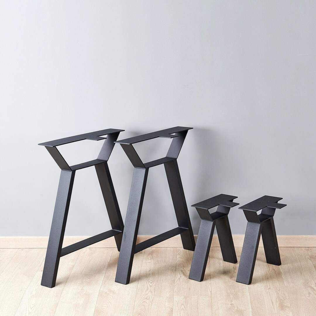 Heavy Duty A-frame Metal Table Legs: Mid-century Modern Cast Iron (set ...