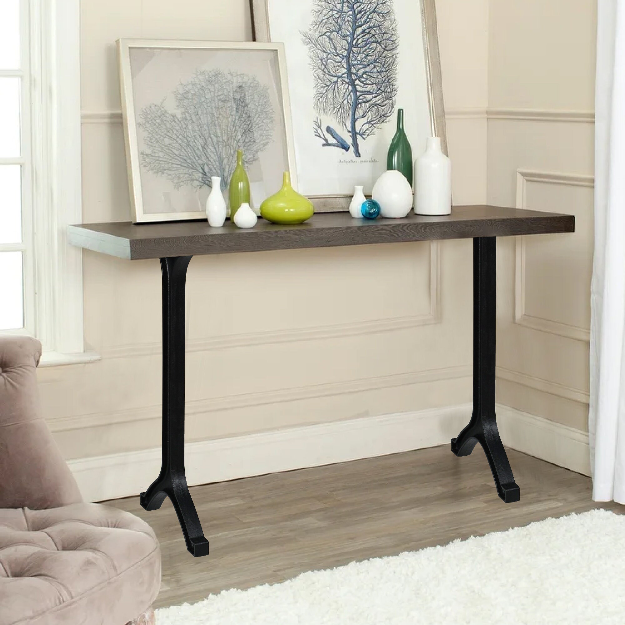 Heavy Duty Metal Y Table Legs Set of 2 Industrial Legs - Etsy