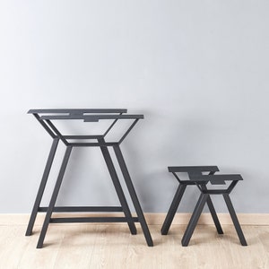 Heavy Duty A-frame Metal Table Legs: Mid-century Modern Cast Iron (set ...