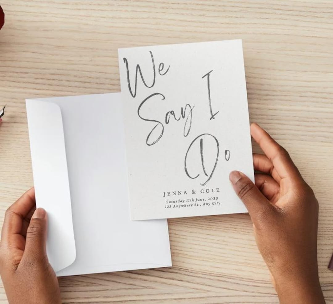 Wedding Announcement: We Say I Do - Etsy