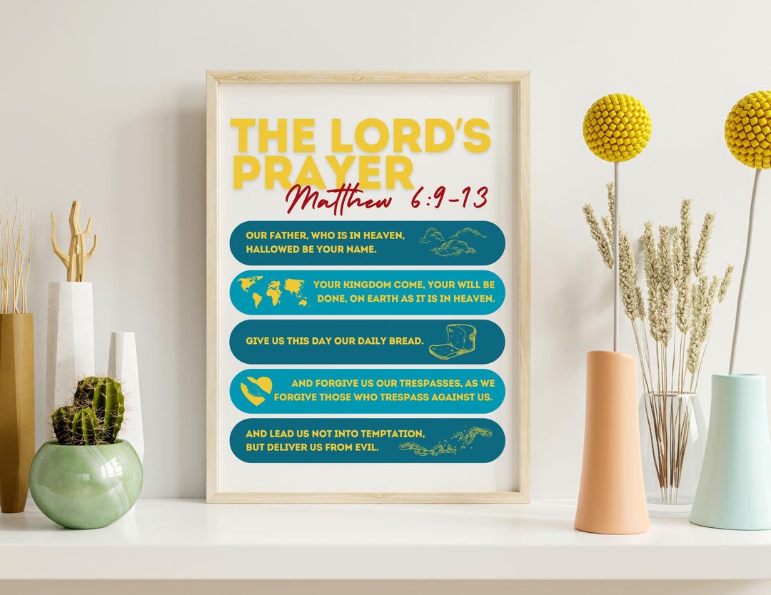 The Lord's Prayer Handout-flyer-poster - Etsy