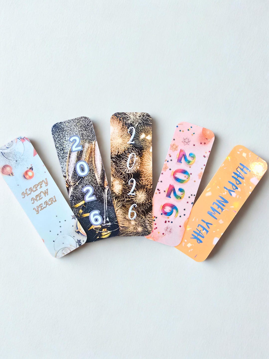 Handmade New Years Bookmarks 2026 - Laminated Party Favors - Etsy