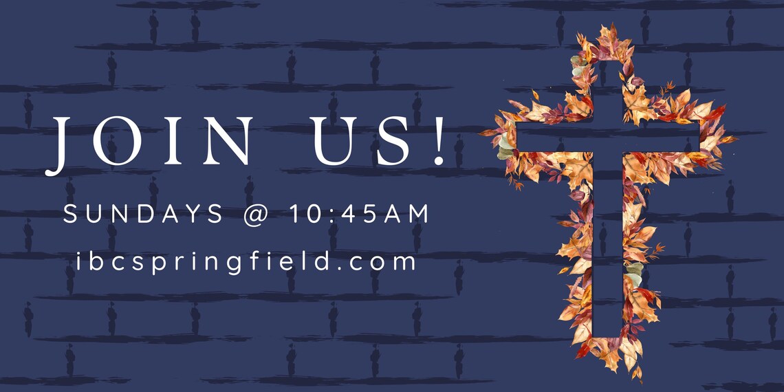 Church Banner - Fall Cross Design - Poster Vinyl Sunday Service - Etsy