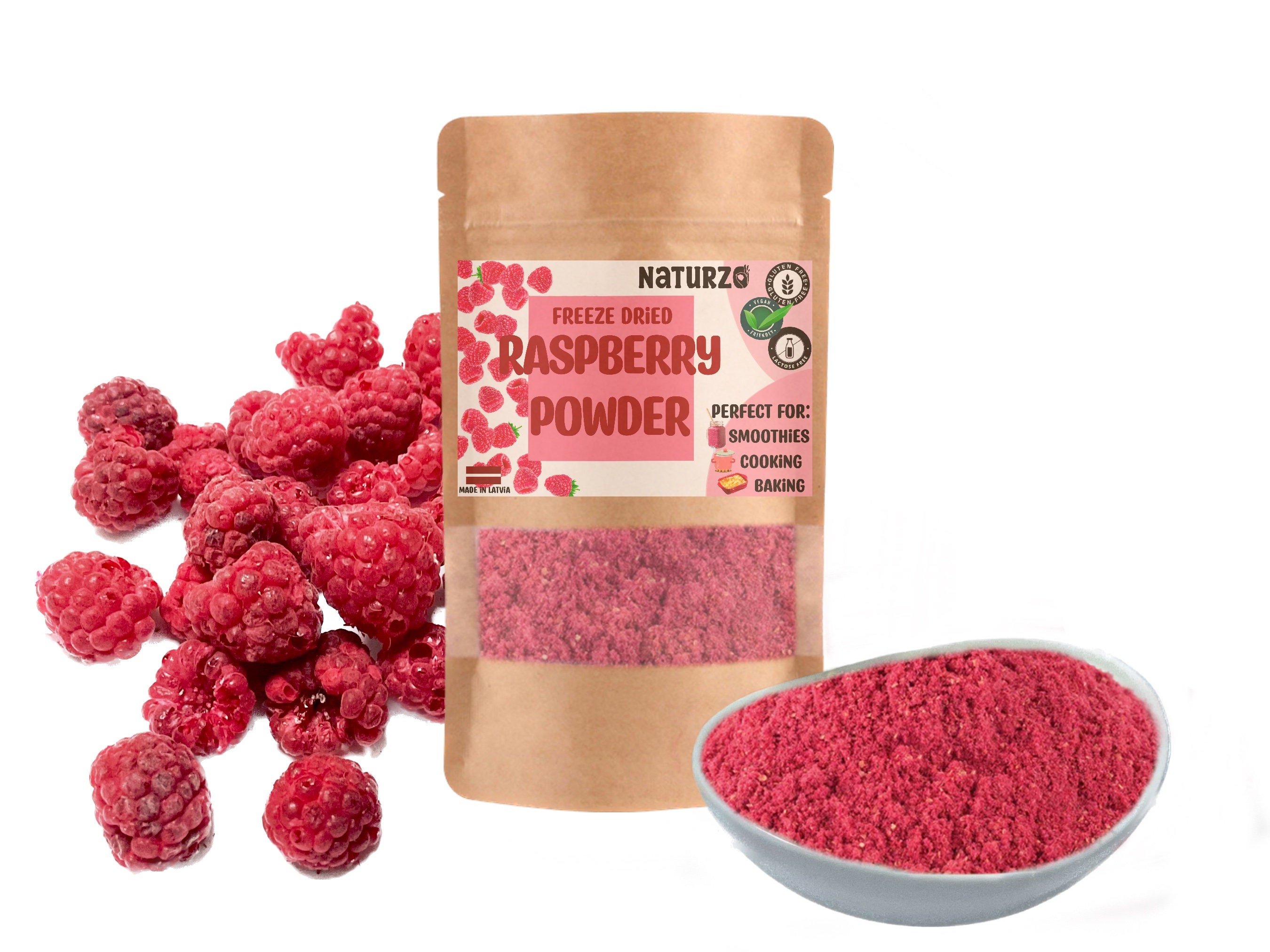 Freeze Dried Raspberry Powder Powder Without Additives, Preservatives ...