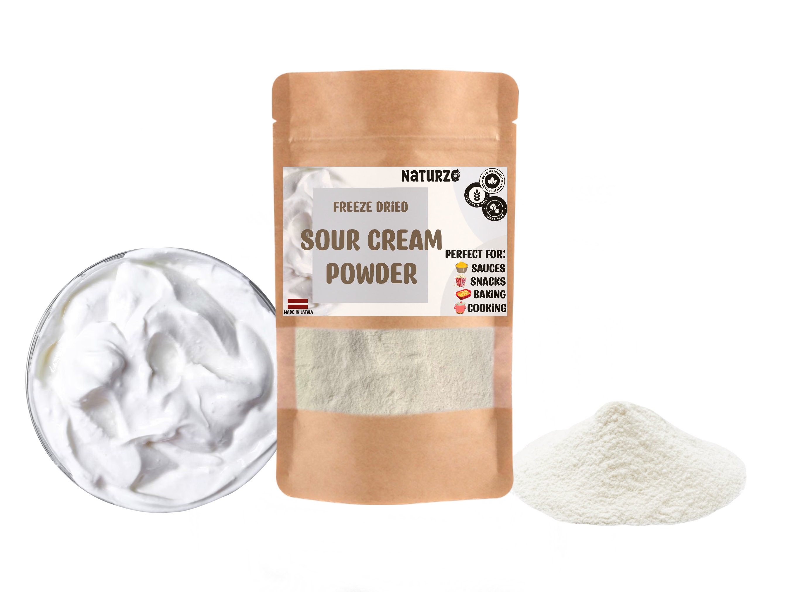 Freeze-dried Sour Cream Powder – Tangy Flavor for Sauces, Dips, Baking ...