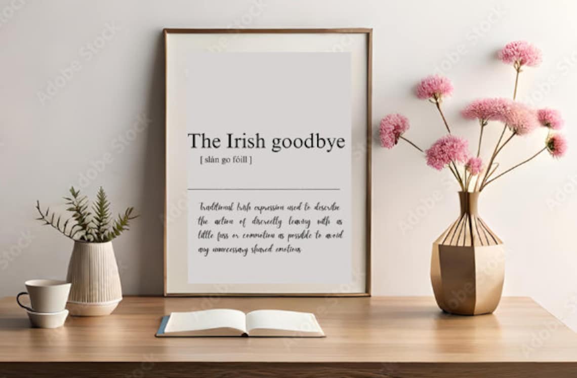 Irish Goodbye Wall Print Irish Slang Wall Prints wall irish prints ...