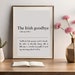 Irish Goodbye Wall Print Irish Slang Wall Prints wall irish prints ...