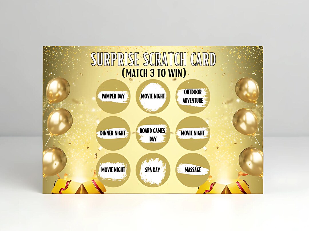 Scratch to Reveal Gift Scratch Card Personalise All Rewards Best Gifts ...