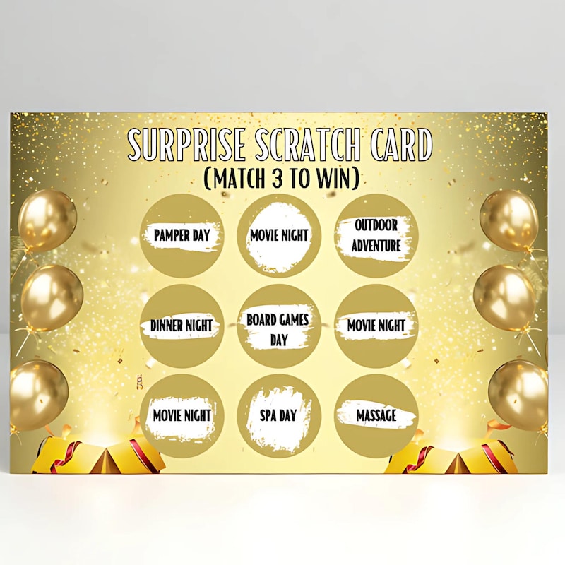 Custom Scratch off Card - Etsy