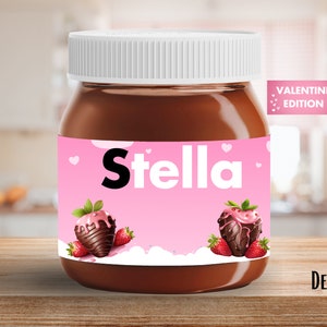 Personalised Nutella Chocolate Spread Label Sticker Custom Birthday ...