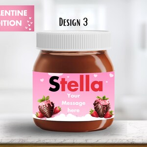 Personalised Nutella Chocolate Spread Label Valentine Limited Edition ...