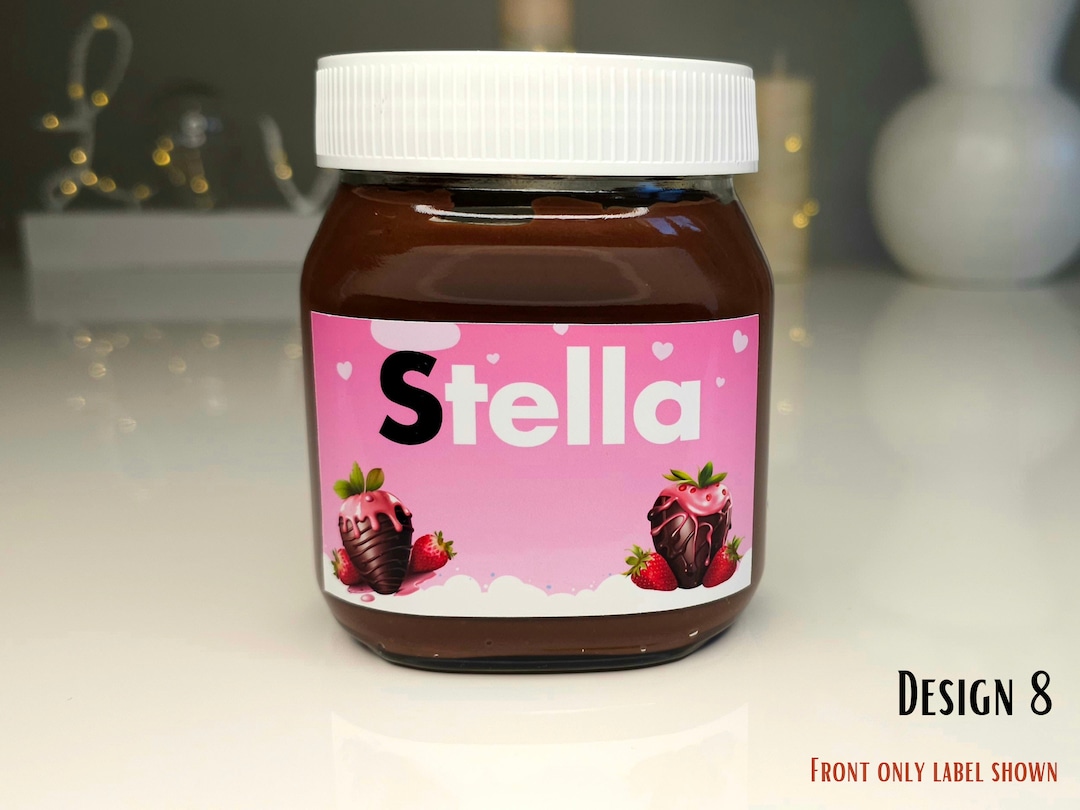 Personalised Nutella Chocolate Spread Label Sticker Custom Birthday ...
