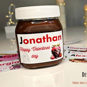 Personalised Nutella Chocolate Spread Label Sticker Custom Birthday ...