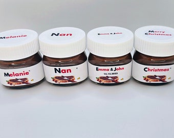 Personalized Nutella Jar Sticker, Custom Name Label, Unique Gift Idea ...