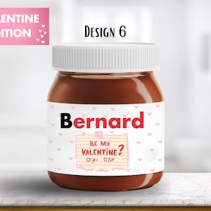 Personalised Nutella Chocolate Spread Label Valentine Limited Edition ...