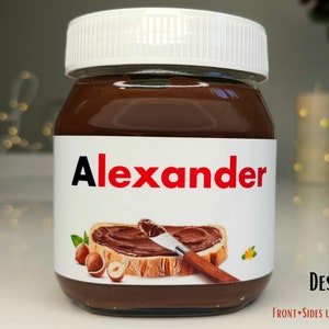 Personalised Nutella Chocolate Spread Label Valentine Limited Edition ...