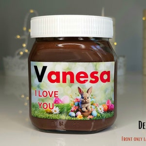 Personalised Nutella Chocolate Spread Label Valentine Limited Edition ...