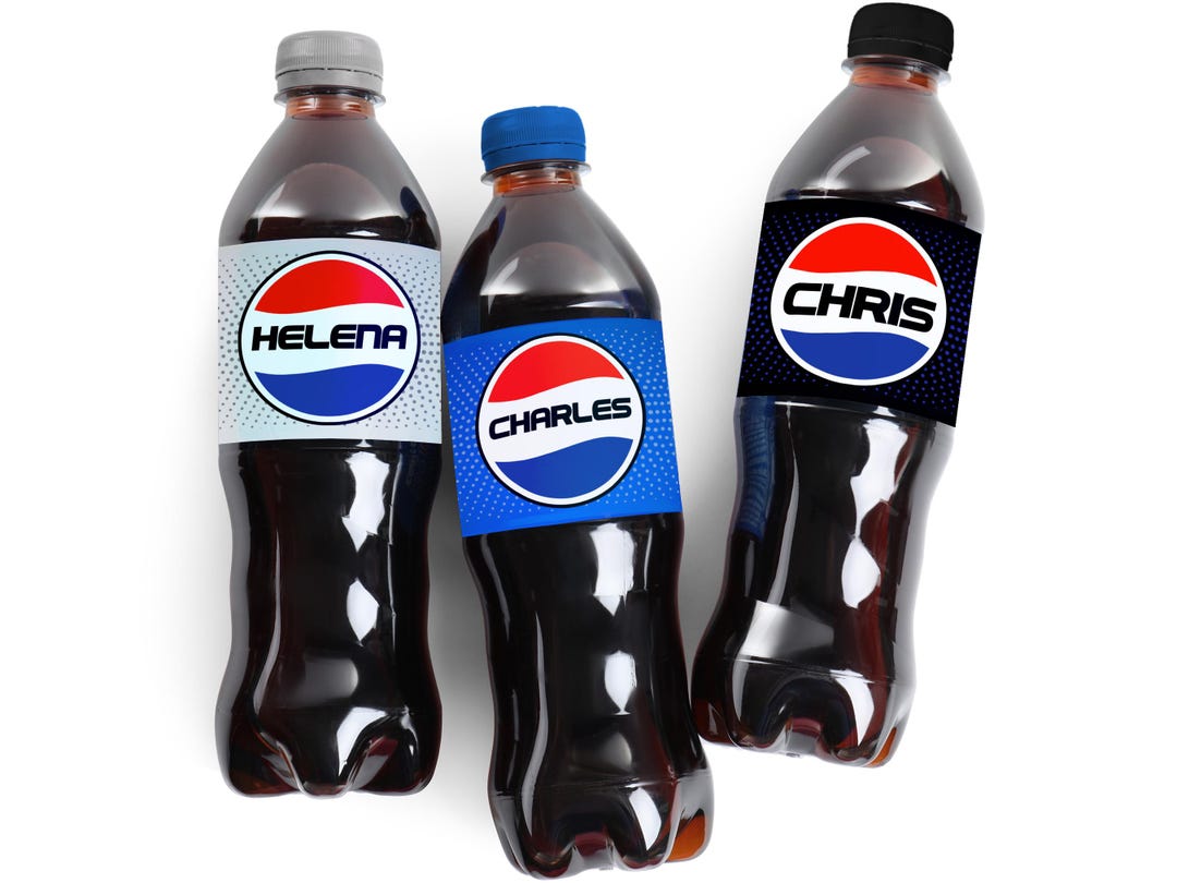 Pepsi Personalised Labels Custom Name Sticker Pepsi Max Diet Christmas ...