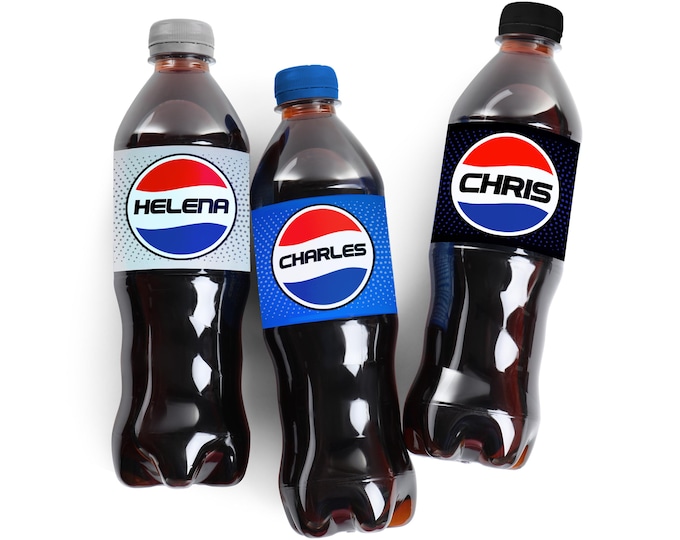 Custom Mini Soda Bottle 12oz Label, Personalized Cocacola Inspired ...