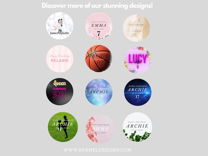 Editable Cupcake Topper Template for Canva Digital Download - Etsy