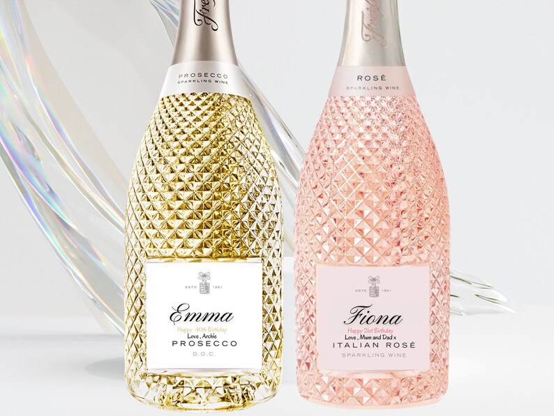 Personalised Prosecco Champagne Wine Label Sticker Custom - Etsy
