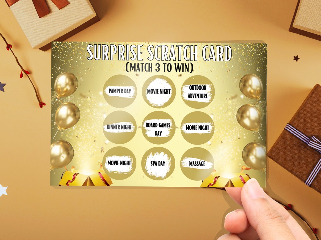 Scratch to Reveal Gift Scratch Card Personalise All Rewards Best Gifts ...