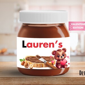 Personalised Nutella Chocolate Spread Label Sticker Custom Birthday ...