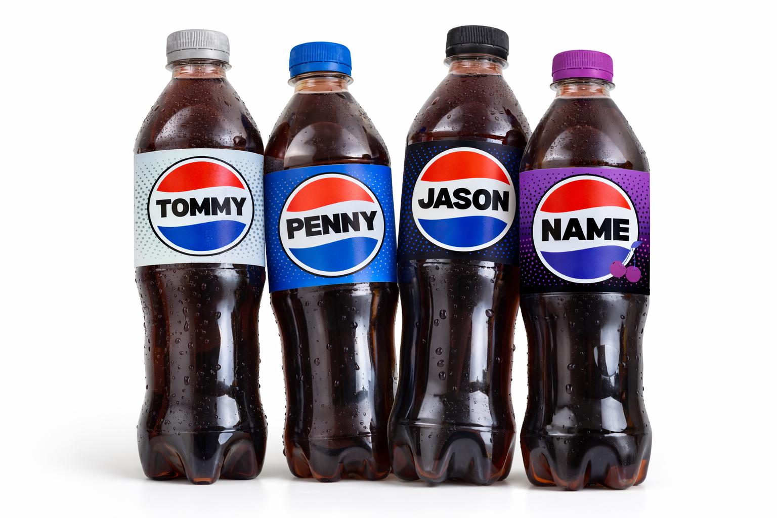 Personalised Pepsi Bottle Label Sticker | Custom Name Soda Gift ...