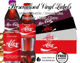 Soda Bottle Custom Label - Etsy
