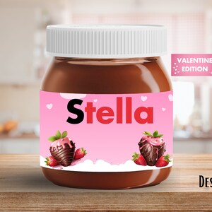 Personalised Nutella Chocolate Spread Label Sticker Custom Birthday ...