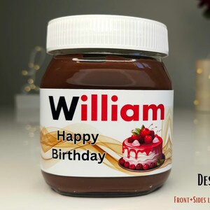 Personalised Nutella Chocolate Spread Label Valentine Limited Edition ...
