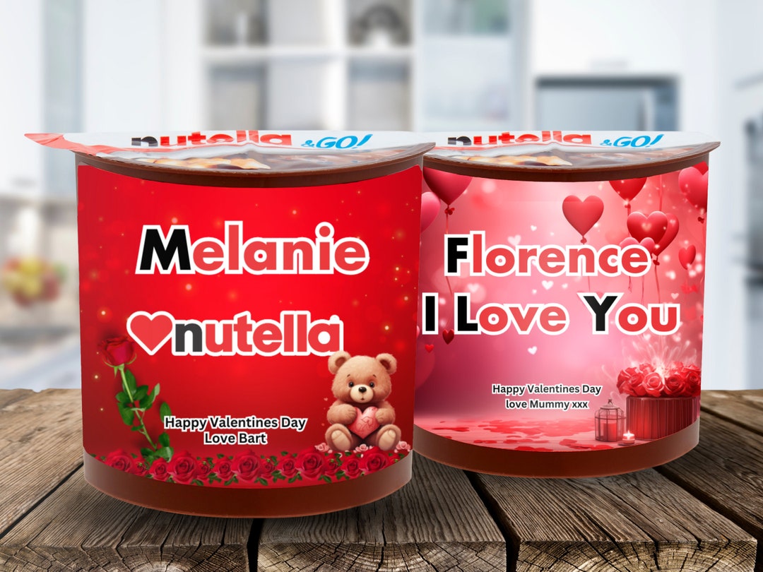 Personalised Chocolate Spread Label Sticker Custom Birthday, Valentines Day Label, Fun, Sweet ...