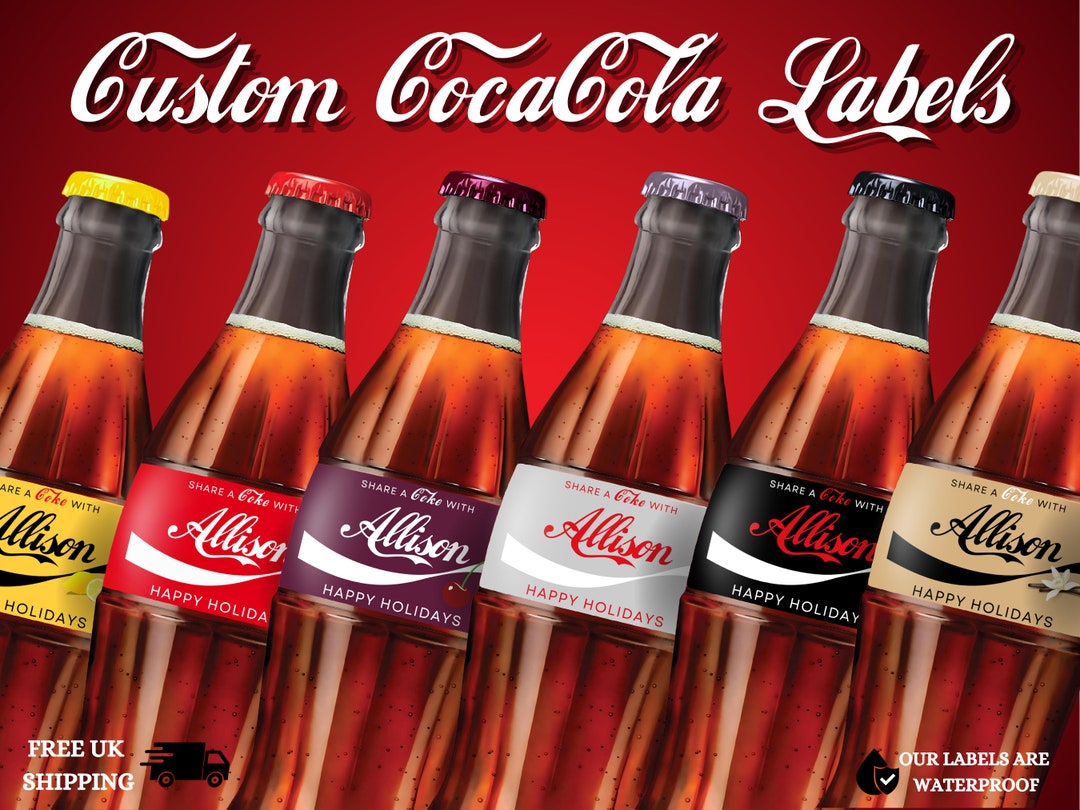 Personalised Coca-cola Labels Glass Bottle Can Custom Name Stickers ...