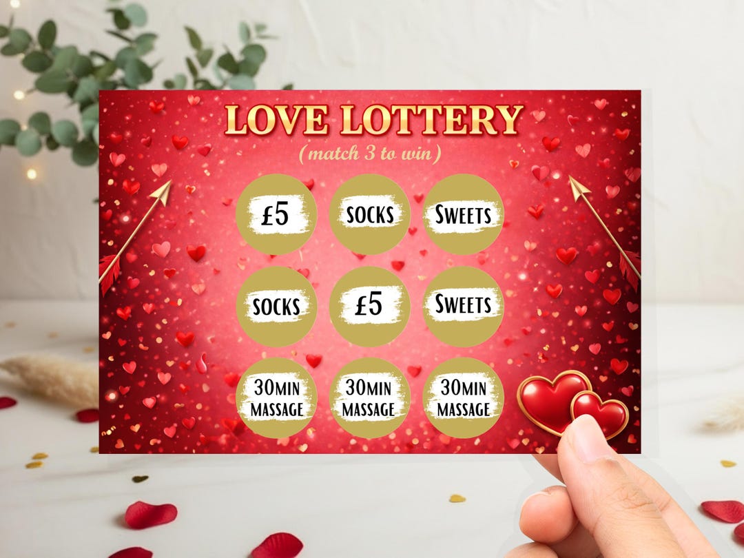 Personalized Scratch-off Lottery Ticket, Anniversary Day Gift, Soulmate ...
