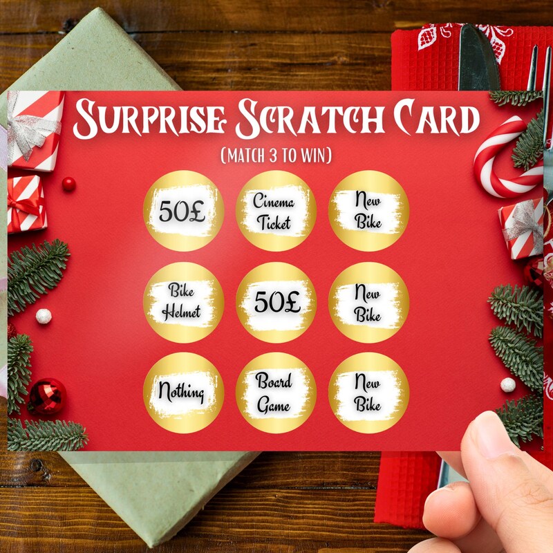 Christmas Scratch Cards - Etsy