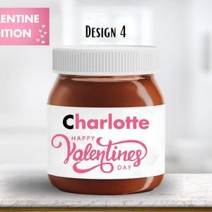 Personalised Nutella Chocolate Spread Label Valentine Limited Edition ...