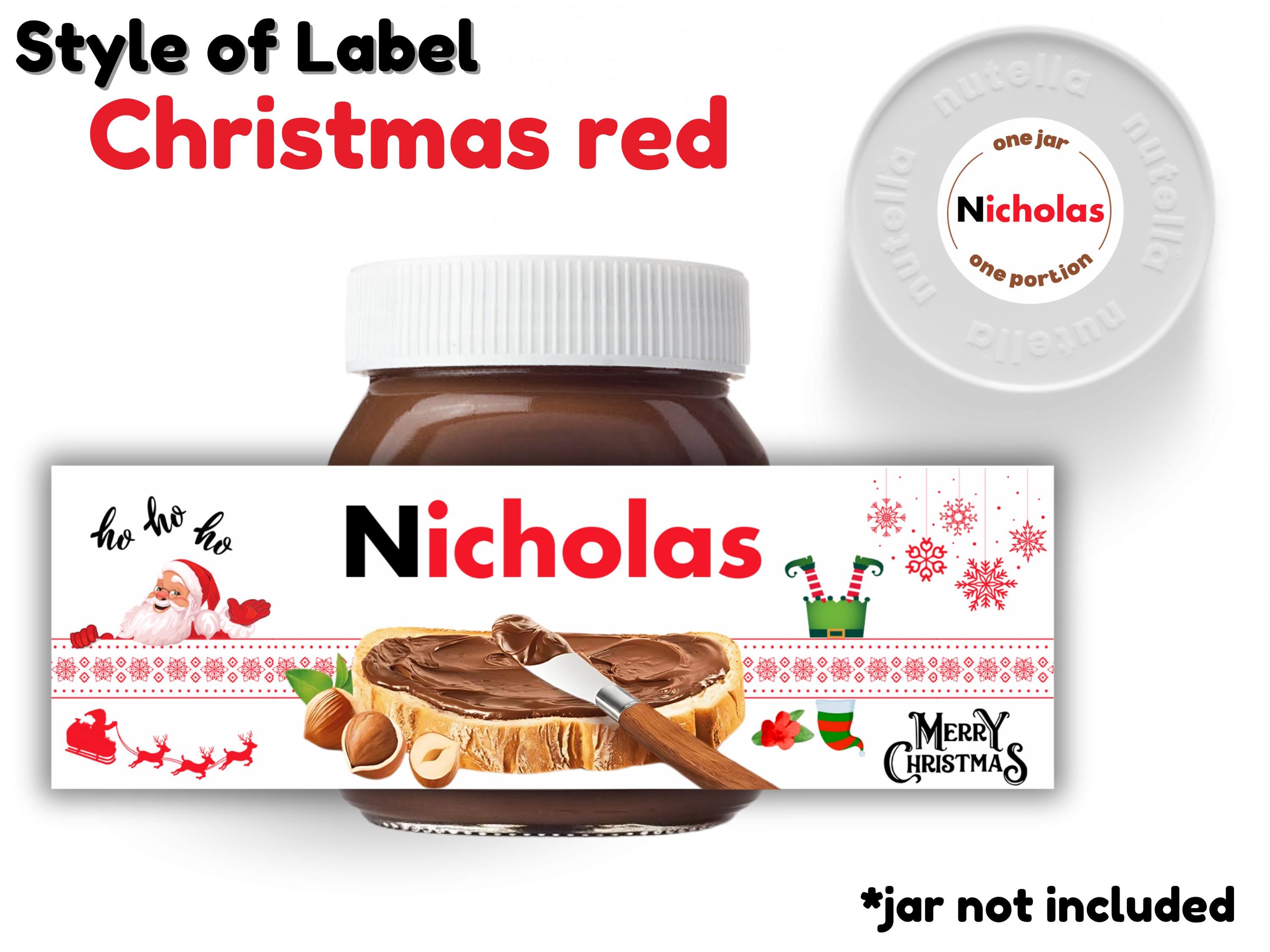 Autocollant personnalisé d'étiquette de pot de Nutella | Nom ...