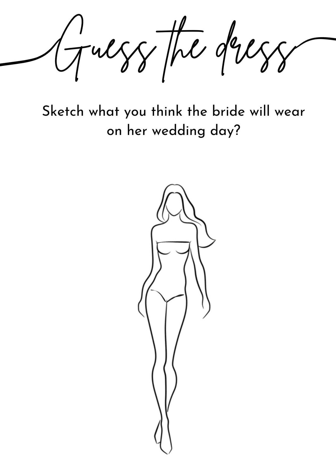 Guess the Dress - Bridal Game - Etsy