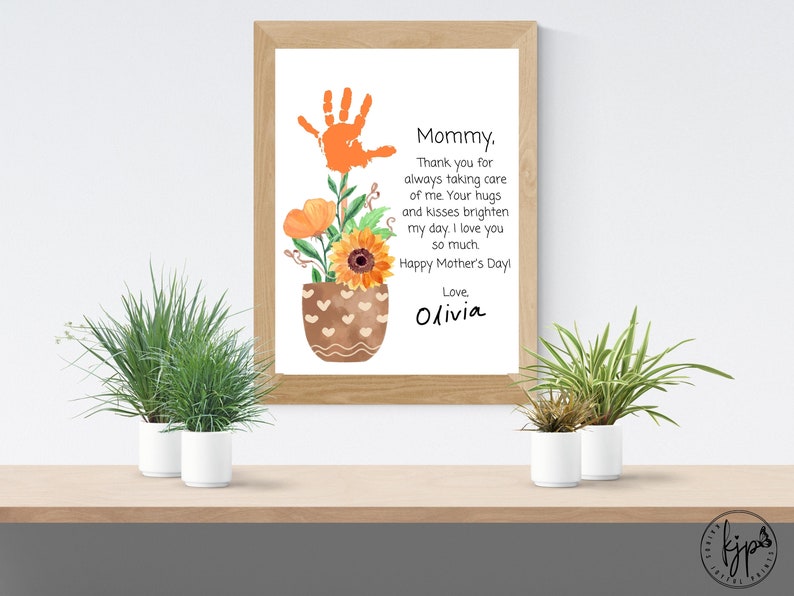 Mother's Day Printable Flower Handprint, Printable Sunday School ...
