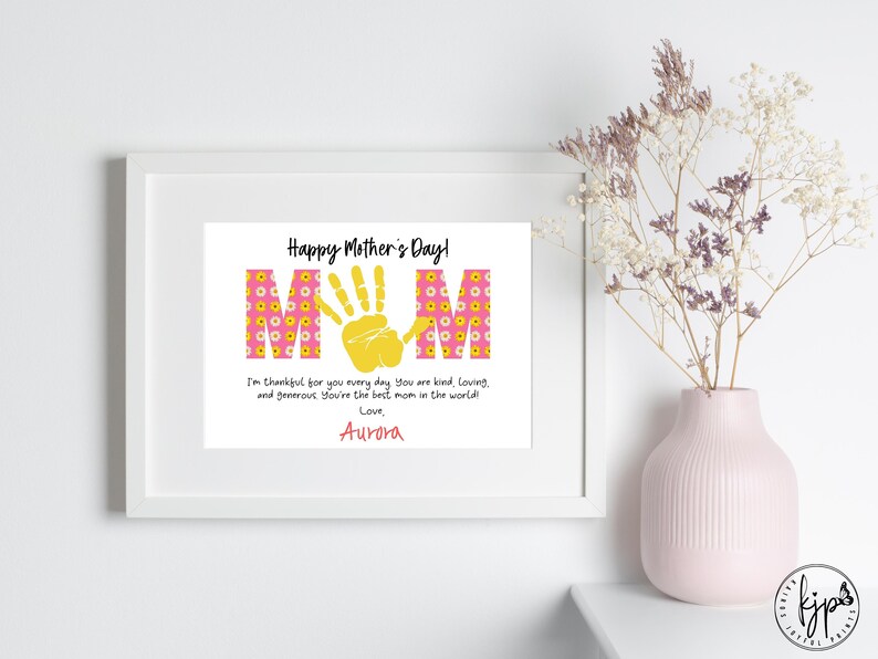 Mother's Day Printable Handprint, Printable Sunday School Classroom ...
