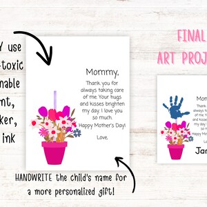 Mother's Day Printable Flower Handprint, Printable Sunday School ...