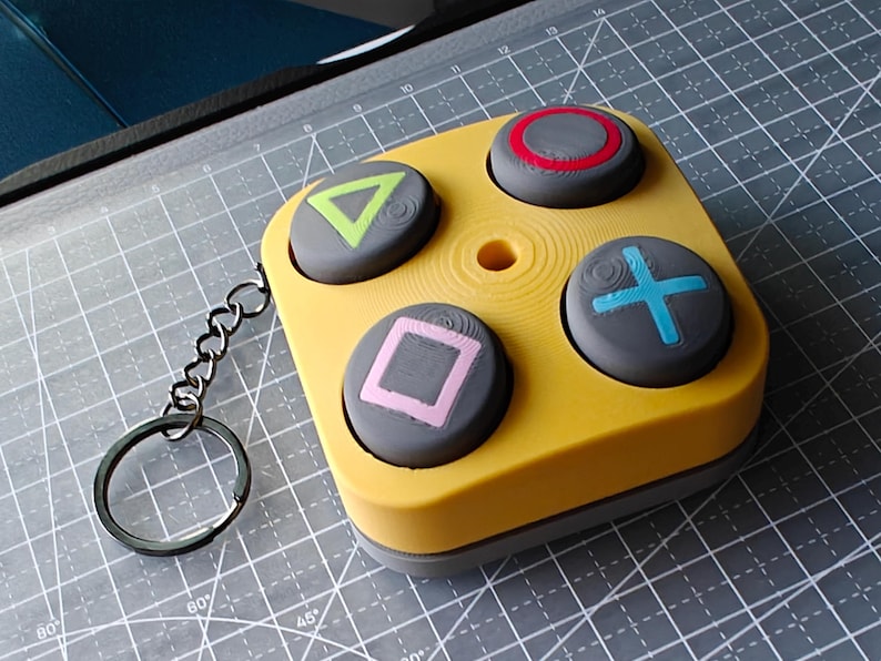 PS Button Fidget Toy – 3D Printed Mechanical Switch – Playstation ...
