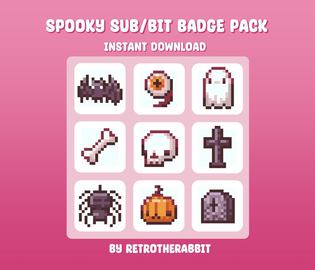 Spooky Sub/bit Badges - Etsy