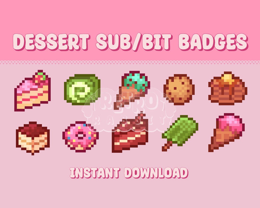 Dessert Sub/bit Badges - Etsy